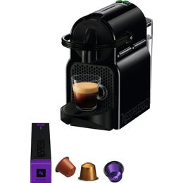 Nespresso Kapselmaschine "Inissia EN 80.B von DeLonghi, Black", schwarz, B:12cm H:23cm T:31,5cm, Kaffeemaschinen, inkl. Willkommenspaket mit 7 Kapseln, Kapselmaschine