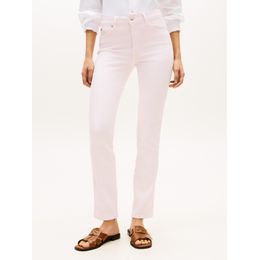 Slim-fit-Jeans Tommy Hilfiger "DNM CLR SLIM RW", Damen, Gr. 34, L&auml;nge 28, polar pink, Denim/Jeans, Obermaterial: 99% Baumwolle, 1% Elasthan, unifarben, slim fit lang, Jeans Slim-fit-Jeans, Mid Rise