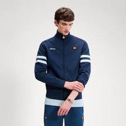 Trainingsjacke Ellesse "ROMA TRACK JACKET", Herren, Gr. XS, navy, light b, Jersey, Obermaterial: 50% Baumwolle, 50% Polyester, kontrastfarbene Details, unifarben, Basic h&uuml;ftlang, Rippb&uuml;ndchen, Jacken Trainingsjacke, sportlicher Stil, komfortable Passform