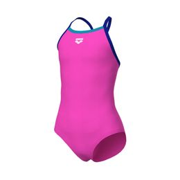 Badeanzug arena "GIRL'S arena SWIMSUIT LIGHT DROP SOLID f&uuml;r M&auml;dchen", M&auml;dchen, Gr. 164 (158), N-Gr, shocking pink, neon blau, eyeblush, Obermaterial: 82% Polyester, 18% Elasthan, Badeanz&uuml;ge Badeanzug