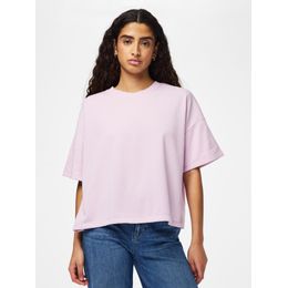 Sweatshirt Pieces "PCCHILLI SUMMER 2/4 LOOSE SWEAT NOOS BC", Damen, Gr. L, winsome orchid, Sweatware, Obermaterial: 50% Baumwolle, 50% Polyester, unifarben, loose fit kurz, Rundhals, Sweatshirts Sweatshirt