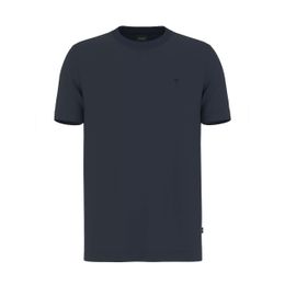 JOOP! T-Shirt JOOP "Priamo", Damen, Gr. XL, dunkelblau, Single Jersey, Obermaterial: 100% Baumwolle, unifarben, regular fit normal, Rundhals, abgesteppte Kante, Shirts T-Shirt, mit Rundhals, Baumwolle
