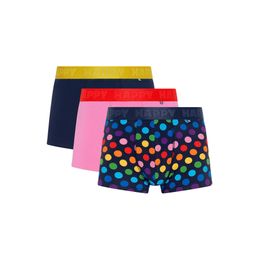 Happy Socks Boxershorts Herren Gr&ouml;&szlig;e S navy / gelb / pink / himbeer