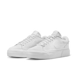 Sneaker Nike Sportswear "COURT LEGACY LIFT", Damen, Gr. 42,5, wei&szlig;, Leder, Synthetik, Schuhe Sneaker