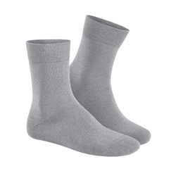 Socken Hudson "Socke Relax Cotton", Herren, Gr. 43-46, grau (silber 0502), Obermaterial: 97% Baumwolle CO. 3% Elasthan EL., Socken Socken