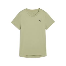 Trainingsshirt Puma "W TAD ESSENTIAL CREW TEE", Damen, Gr. L, lux army, Jersey, Obermaterial: 100% Polyester, regular fit normal, Rundhals, Shirts Trainingsshirt, Regular Fit, Kurzarm, mit seitlichen Schlitzen