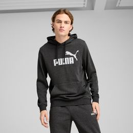 Kapuzensweatshirt Puma "ESS NO. 1 LOGO HOODIE TR", Herren, Gr. S, grau (schwarz gray heather), Sweatware, Obermaterial: 68% Baumwolle, 32% Polyester, bedruckt, regular fit normal, angesetztes B&uuml;ndchen, Sweatshirts Kapuzensweatshirt, f&uuml;r sportliche und l&auml;ssige Anl&auml;sse, aus weicher Baumwollmischung