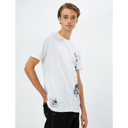 KOTON T-Shirt Herren Gr&ouml;&szlig;e S schwarz / wei&szlig;