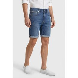 Shorts Calvin Klein Jeans "SLIM SHORT", Herren, Gr. 30, N-Gr, hampton, Denim/Jeans, Obermaterial: 70% Baumwolle, 29% Polyester, 1% Elasthan, unifarben, klassisch normal, Hosen Shorts, Slim fit Passform mit praktischen Taschen