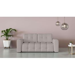 2-Sitzer OTTO HOME "Manilla, trendige Steppung, 2 R&uuml;ckenkissen, B/T/H 195/107/91 cm", grau (taupe), B:195cm H:91cm T:107cm, 100% Polyester, Sofas, 2-Sitzer, mit Wellenunterfederung, in verschiedenen Materialien und Farben