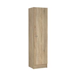 Dreht&uuml;renschrank Inosign "Focus, Kleiderschrank, Stauraum", braun (eiche struktur), B:49,2cm H:200cm T:47,1cm, Schr&auml;nke, Dreht&uuml;renschrank, 1 T&uuml;r, 4 Einlegeb&ouml;den, schmal, vielseitig einsetzbar, Breite 49 cm