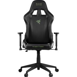 Razer Gaming-Stuhl "Tarok Essentials by Zen, PU Kunstleder", schwarz, B/H/T: 70cm x 126cm x 54cm, St&uuml;hle, 3D-Armlehnen, Lendenkissen und Kopfkissen, bis 130kg, Schwarz, Gaming-Stuhl