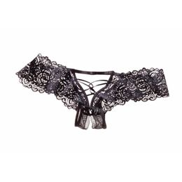 Petite Fleur Gold Crotchless Lingerie female Black size 44/46