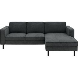 Ecksofa Trendmanufaktur "Watkins, Couch wahlweise mit Schlaffunktion & Bettkasten, auch in Cord", grau (dunkelgrau), B:232cm H:81cm T:161cm, 92% Polyester, 8% Polyamide, Sofas, Ecksofa, Recamiere beidseitig montierbar, Sofa in L-Form, Breite 232 cm