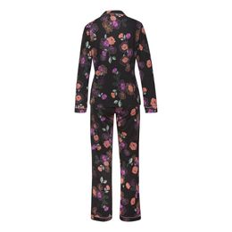 Vivance Pyjama Damen Gr&ouml;&szlig;e XS hellgr&uuml;n / lila / koralle / schwarz Winterkleid