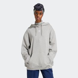 Kapuzensweatshirt adidas originals "ESSENTIALS LOOSE FRENCH TERRY HOODIE", Damen, Gr. XS, grau (medium grau heather), Obermaterial: 100% Baumwolle, angesetztes B&uuml;ndchen, Sweatshirts Kapuzensweatshirt