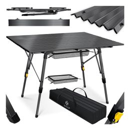 Kesser&reg; Campingtisch faltbar Klapptisch mit Aluminiumrahmen Aufrollbare Tischplatte Falttisch klappbar h&ouml;henverstellbar inkl. Tragetasche mit Trageband & Netztasche