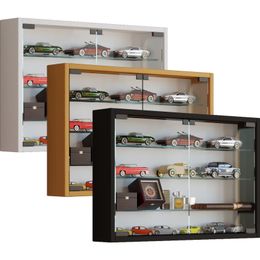 Vcm Glasvitrine h&auml;ngend Vitrine Glas mit ESG-Sicherheitsglas Ma&szlig;e ca H. 40 x B. 60 x T. 10 cm H&auml;ngevitrine Glas Modern und platzsparend Glas Vitrinenschrank - Mandosa M