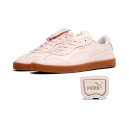 Sneaker Puma "CLUB AZURA L", Damen, Gr. 36, jasmine flower, gold, Leder, Schuhe Sneaker, Obermaterial aus Leder, Gummilaufsohle mit leichtem Profil