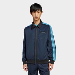 Trainingsjacke adidas originals "TT", Herren, Gr. S, blau (aurora ink), Obermaterial: 52% Baumwolle, 48% Polyester, Jacken Trainingsjacke