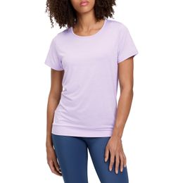 T-Shirt Energetics "DA.-T-SHIRT JEWEL SHORT SLEEVE W", Damen, Gr. XL, melange, lila, lila, Jersey, Obermaterial: 90% Polyamid, 10% Elasthan, Rundhals, Shirts T-Shirt, sportlicher Schnitt, kurze &Auml;rmel, f&uuml;r Training