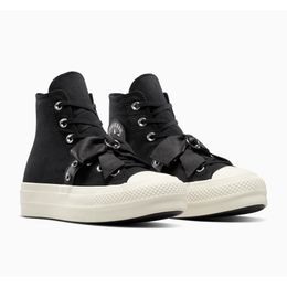 Sneaker Converse "CHUCK TAYLOR ALL STAR LIFT", Damen, Gr. 41, schwarz, silber, egret, Textil, Schuhe Sneaker