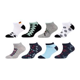 Sneakersocken Camano, Damen, Gr. 27-30, schwarz mix, Obermaterial: 68% Baumwolle, 31% Polyamid, 1% Elasthan, Socken Sneakersocken
