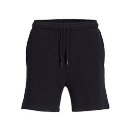Jack & Jones Shorts JACK & JONES "JPSTKANE CHARGE SWEAT SHORTS SRT SN", Herren, Gr. S, N-Gr, schwarz, Web, Obermaterial: 80% Baumwolle, 20% Polyester, unifarben, relaxed fit kurz, Hosen Shorts, mit elastischem Bund