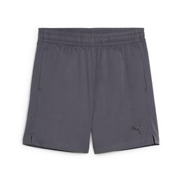 Shorts Puma "TAD ESS WOVEN SHORTS B", Jungen, Gr. 164, N-Gr, grau (galactic gray), Twill, Obermaterial: 100% Polyester, unifarben, regular fit kniefrei, Hosen Shorts, mit dryCELL Technologie, feuchtigkeitsableitend, mit Kordelzugbund