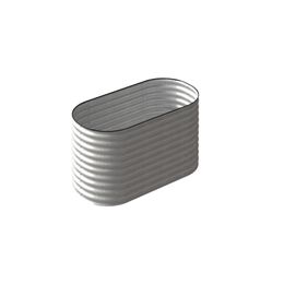 Hochbeet Stahl Oval - S - 160(L) x 80(W) x 80 (H) - Silber