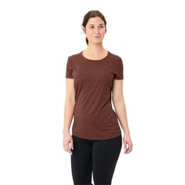 Funktionsshirt Vaude "WOMEN'S ESSENTIAL T-SHIRT", Damen, Gr. 50, buckeye, Obermaterial: 100% Polyester, slim fit normal, Rundhals, Shirts Funktionsshirt, Slim fit Passform, Kurzarm, f&uuml;r Trekking und Wandern