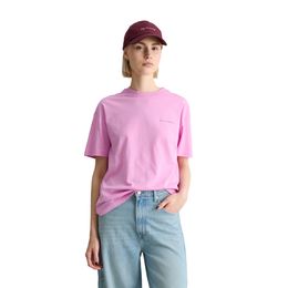 Marc O'Polo T-Shirt MARC O'POLO DENIM, Damen, Gr. XS, pale bubblegum, Jersey, Obermaterial: 100% Baumwolle, relaxed fit normal, Rundhals, Shirts T-Shirt, relaxed mit R&uuml;ckenprint