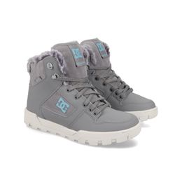 Schn&uuml;rboots DC Shoes "Manteca 4", Damen, Gr. 6(37), grau, grau, Obermaterial:96.97% Leder, 2.16% Synthetikmaterial, 0.87% Textil;, Schuhe Schn&uuml;rboots