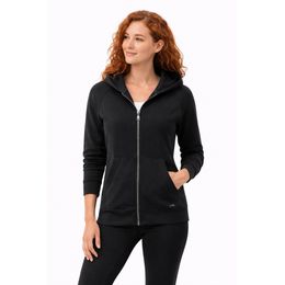 Sweatjacke LPO "Alea WMN", Damen, Gr. 46 (L), schwarz, 49% Polyester; 43% Modal; 8% Elasthan, Sweatjacken Sweatjacke, auch in Gro&szlig;en Gr&ouml;&szlig;en erh&auml;ltlich