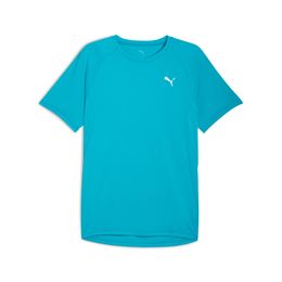 Laufshirt Puma "M RUN VELOCITY TEE POLY", Herren, Gr. XL, blau (speed blau), Web, Obermaterial: 100% Polyester, unifarben, regular fit normal, Rundhals, Shirts Laufshirt, ergonomische Schnittf&uuml;hrung, Kurzarm, f&uuml;r sportliche Aktivit&auml;ten