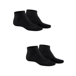 Sneakersocken Hudson "Sneaker Only 2-Pack", Herren, Gr. 43-46, schwarz (schwarz 0005), Obermaterial: 75% Baumwolle CO. 23% Polyamid PA. 2% Elasthan EL., Socken Sneakersocken