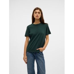 V&eacute;ro Moda Kurzarmshirt VERO MODA "VMPAULINA SS T-SHIRT GA JRS NOOS", Damen, Gr. S, gr&uuml;n (pine grove), Jersey, Obermaterial: 100% Baumwolle, unifarben, normal, Rundhals, Shirts Kurzarmshirt, Baumwolle, regular fit