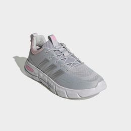 Walkingschuh adidas Sportswear "CLOUDFOAM FLEX ELASTIC LACES", Damen, Gr. 40, lgh solid grau, matte silber, clear pink, Textil, Schuhe Walkingschuh