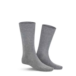 Socken Kunert "Socke Fresh Up", Herren, Gr. 39-42, grau (silber, meliert 8110), Obermaterial: 62% Baumwolle CO. 36% Polyamid PA. 2% Elasthan EL., Socken Socken