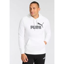 Kapuzensweatshirt Puma "ESS NO. 1 LOGO HOODIE TR", Herren, Gr. 4XL, wei&szlig; (Puma wei&szlig;), Sweatware, Obermaterial: 68% Baumwolle, 32% Polyester, bedruckt, regular fit normal, angesetztes B&uuml;ndchen, Sweatshirts Kapuzensweatshirt, f&uuml;r sportliche und l&auml;ssige Anl&auml;sse, aus weicher Baumwollmischung