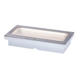 LED Einbauleuchte Paulmann "Brick IP67 200x100mm 3000K 1,6W 50lm 230V Alu, Grau Metall, Edelstahl", grau (aluminiumfarben, grau), B:20cm H:4,2cm T:10cm, Leuchten, LED Einbauleuchte, Bodeneinbauleuchte, Bewegungsmelder