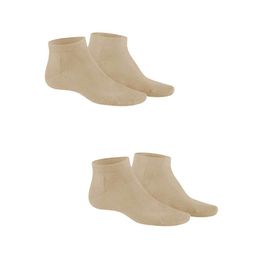 Sneakersocken Hudson "Sneaker Only 2-Pack", Herren, Gr. 43-46, beige (sisal 0783), Obermaterial: 75% Baumwolle CO. 23% Polyamid PA. 2% Elasthan EL., Socken Sneakersocken