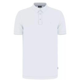 JOOP! Poloshirt JOOP "Primo", Herren, Gr. S, wei&szlig;, Jersey, Obermaterial: 100% Baumwolle, unifarben, regular fit normal, B&uuml;ndchen, Shirts Poloshirt