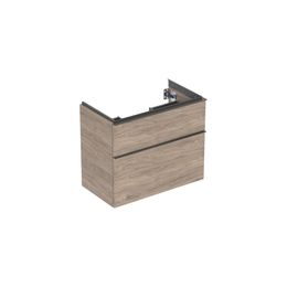 Geberit Waschtischunterschrank iCon 74x61,5x41,6cm, 2 L, nuss/Griff la. ma (502308JR1)
