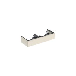 Geberit Doppelwaschtisch-Unterschrank iCon 118,4x24,7x47,6cm, 2 L, sa hgl/Gr. sa ma (502314JL1)