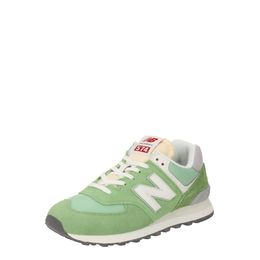 New Balance Sneaker '574' Herren Gr&ouml;&szlig;e 39.5 grau / hellgr&uuml;n / pastellorange / wei&szlig;