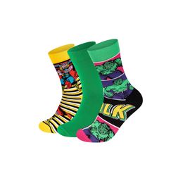 Happy Socks Socken 'MARVEL Hulk-Thor Socks' Damen Gr&ouml;&szlig;e 41/46 bunt