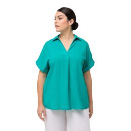 Ulla Popken Bluse Damen Gr&ouml;&szlig;e 4XL/5XL smaragd