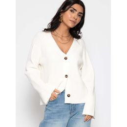Sassyclassy Strickjacke Damen Gr&ouml;&szlig;e M offwhite