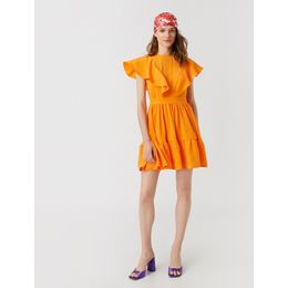 KOTON Kleid Damen Gr&ouml;&szlig;e 40 orange
